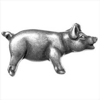 Big Sky Hardware Pig Knob - Right Facing - Pewter