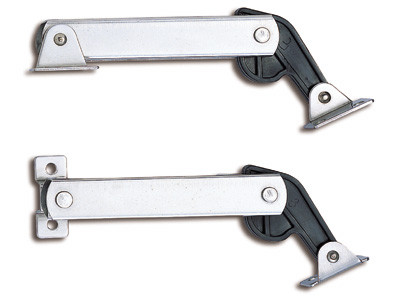 Sugatsune S-YT02L: Spring Loaded Lid Stay (left) - Plain Stainless Steel