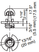 Sugatsune PC-M1B: Fastmount Standard Profile Self-Tapping Clip - Male