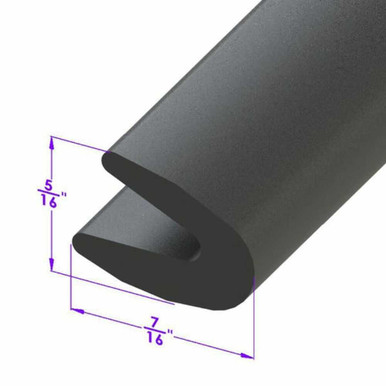 Rubber "U" Channel for Universal Applications 1 Piece EDMP Rubber LP 23 ...