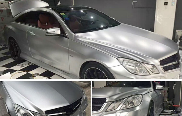 Matte Chrome Silver Aluminium Vinyl Wrap with ADT - WrapDirect.com