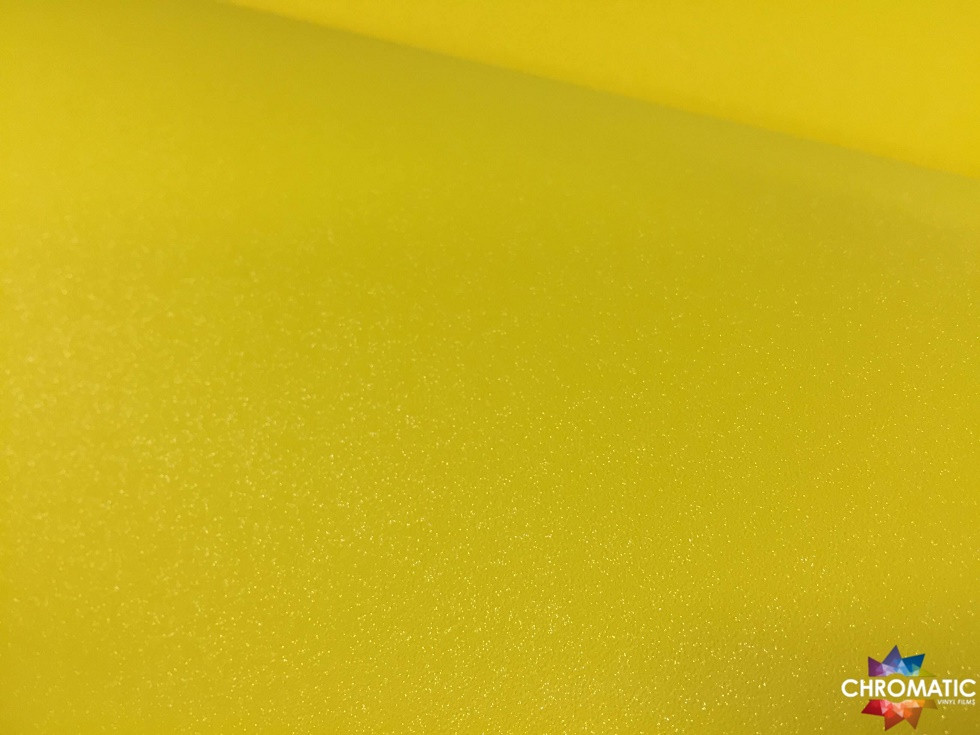 Yellow Sanding Glitter Vinyl with ADT - WrapDirect.com