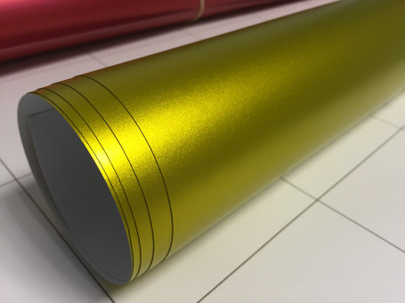Yellow Matte Chrome Vinyl with ADT - WrapDirect.com