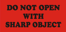 2 x 4" Shipping Labels - "Do Not Open With Sharp Object"