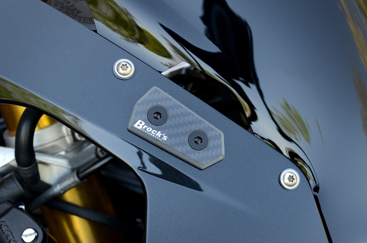 Buy Mirror Block Off Plate Set Carbon Fiber S1000RR (10-19) and HP4 (12 ...