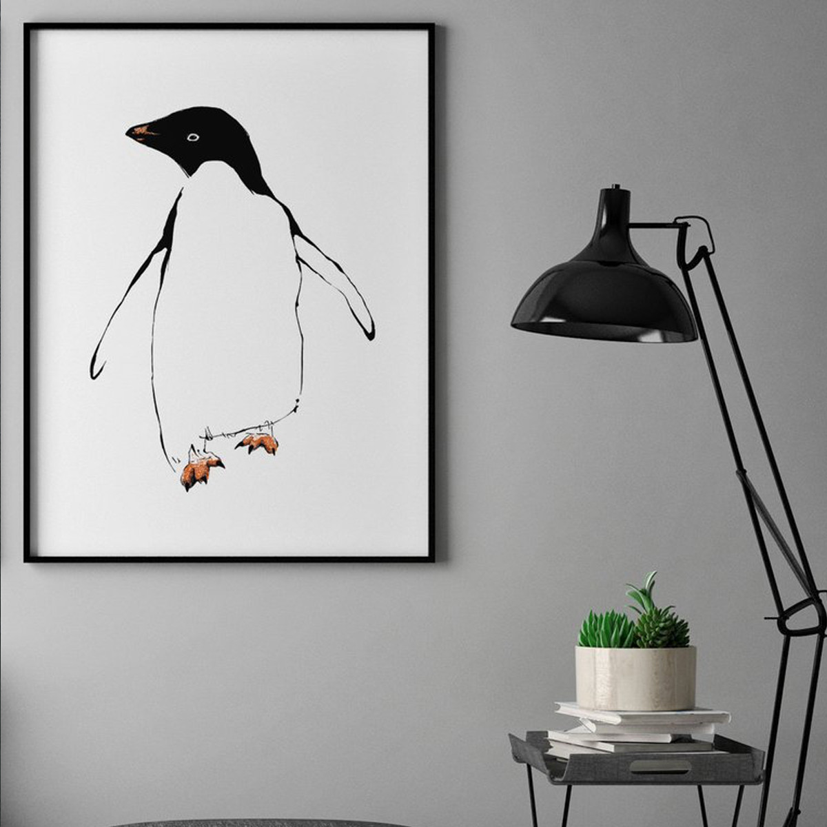 Penguin A3 Screen Print by Tiff Howick at Of Cabbages and Kings