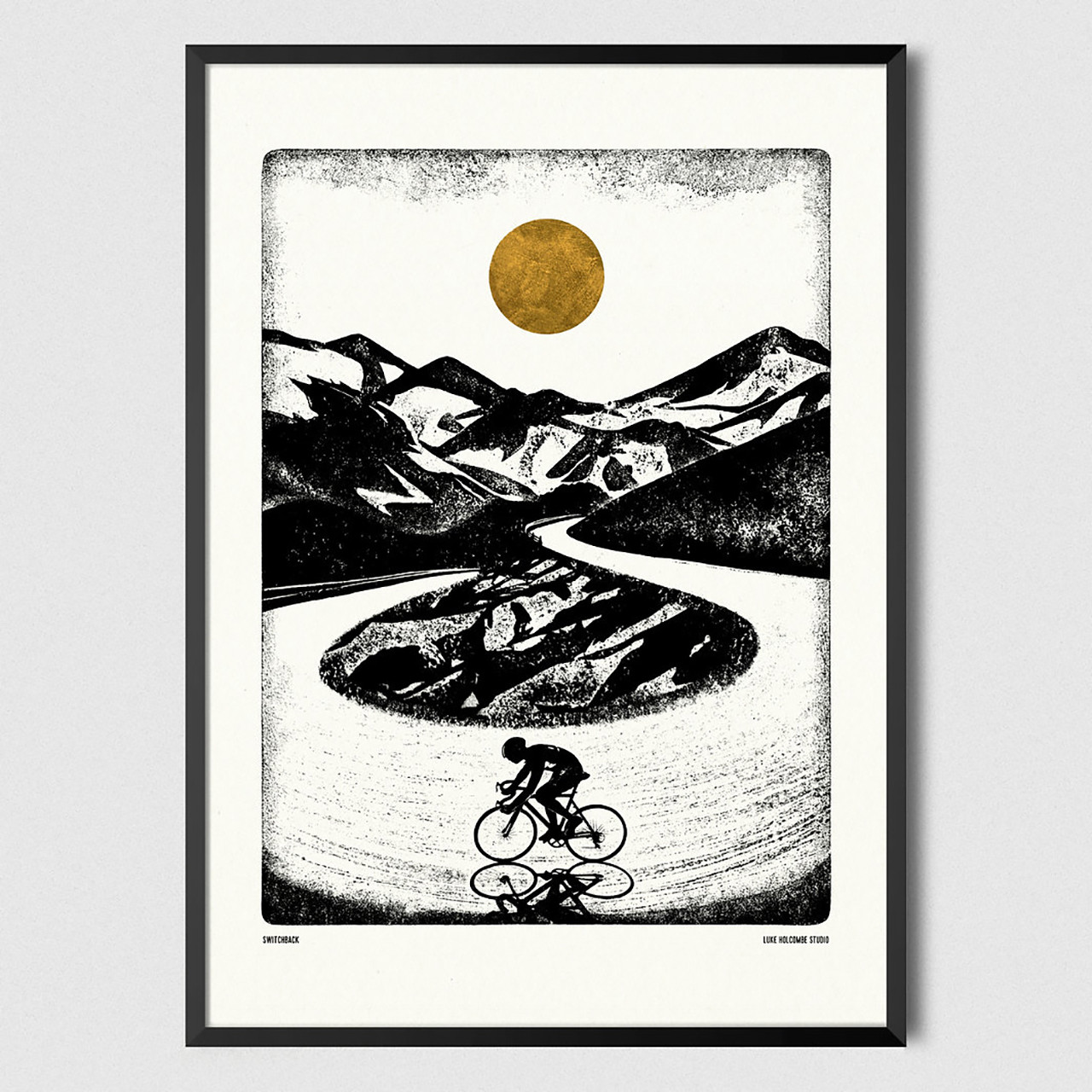 Switchback - Mountain High Cycling Art Print by Luke Holcombe at Of ...