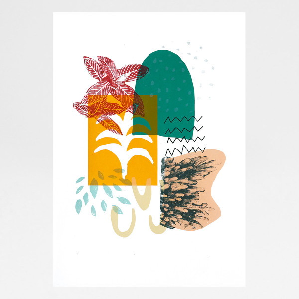 Moroccan Garden - Abstract Screen Print by Anna Schmidt at Of Cabbages ...
