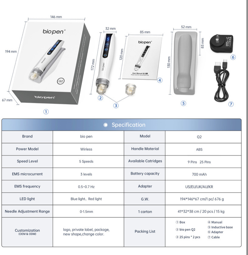 Bio Pen Q2 EMS LED Micro Current Pen
