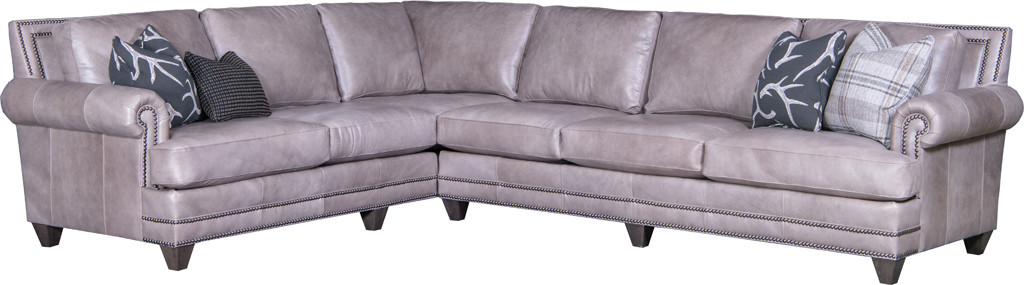 Transitional fabric sectional by Mayo Furniture
