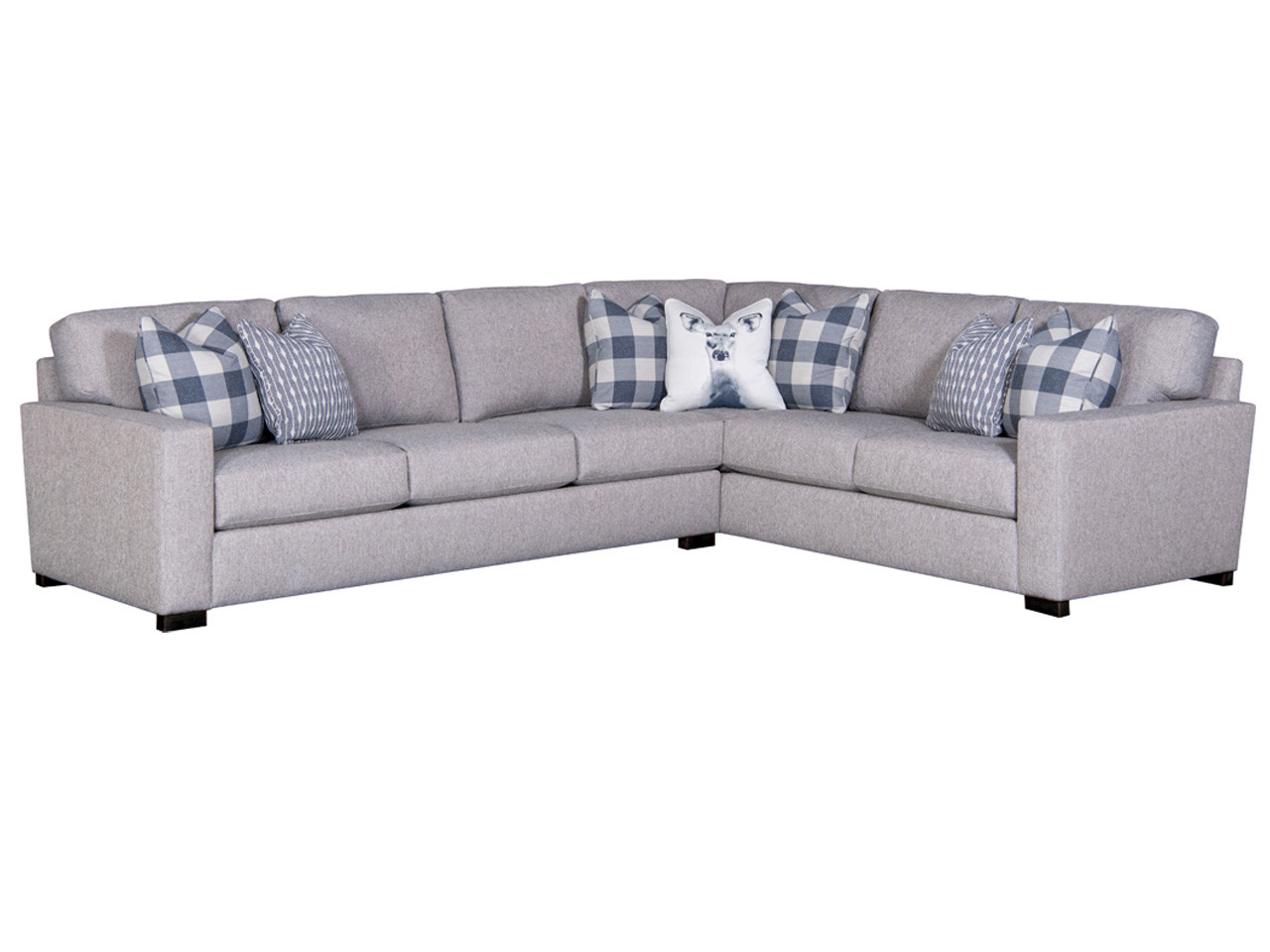 Transitional fabric sectional by Mayo Furniture