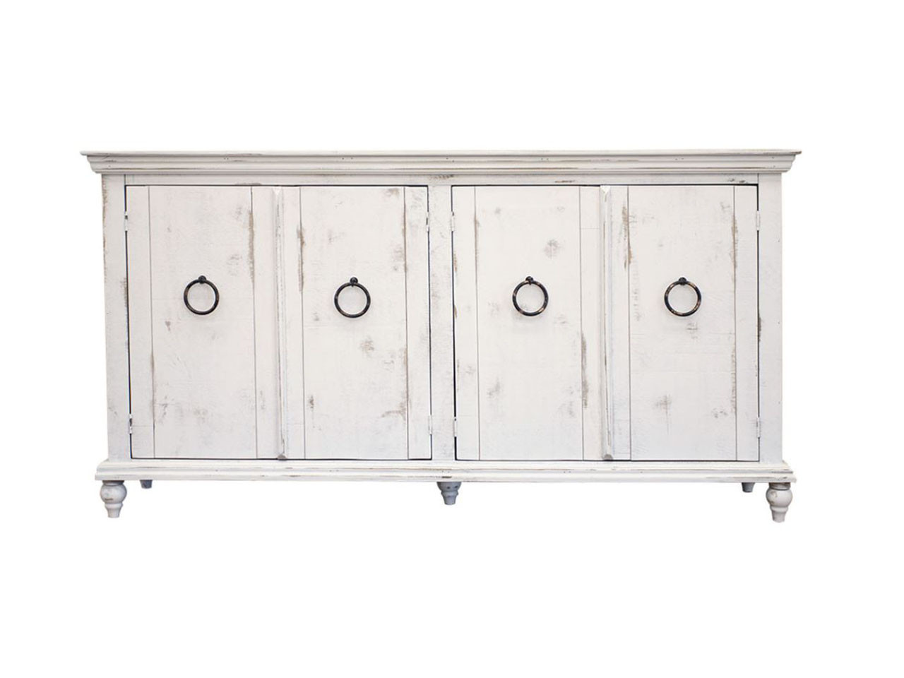 Capri 2 tone Console with 4 doors and Hutch