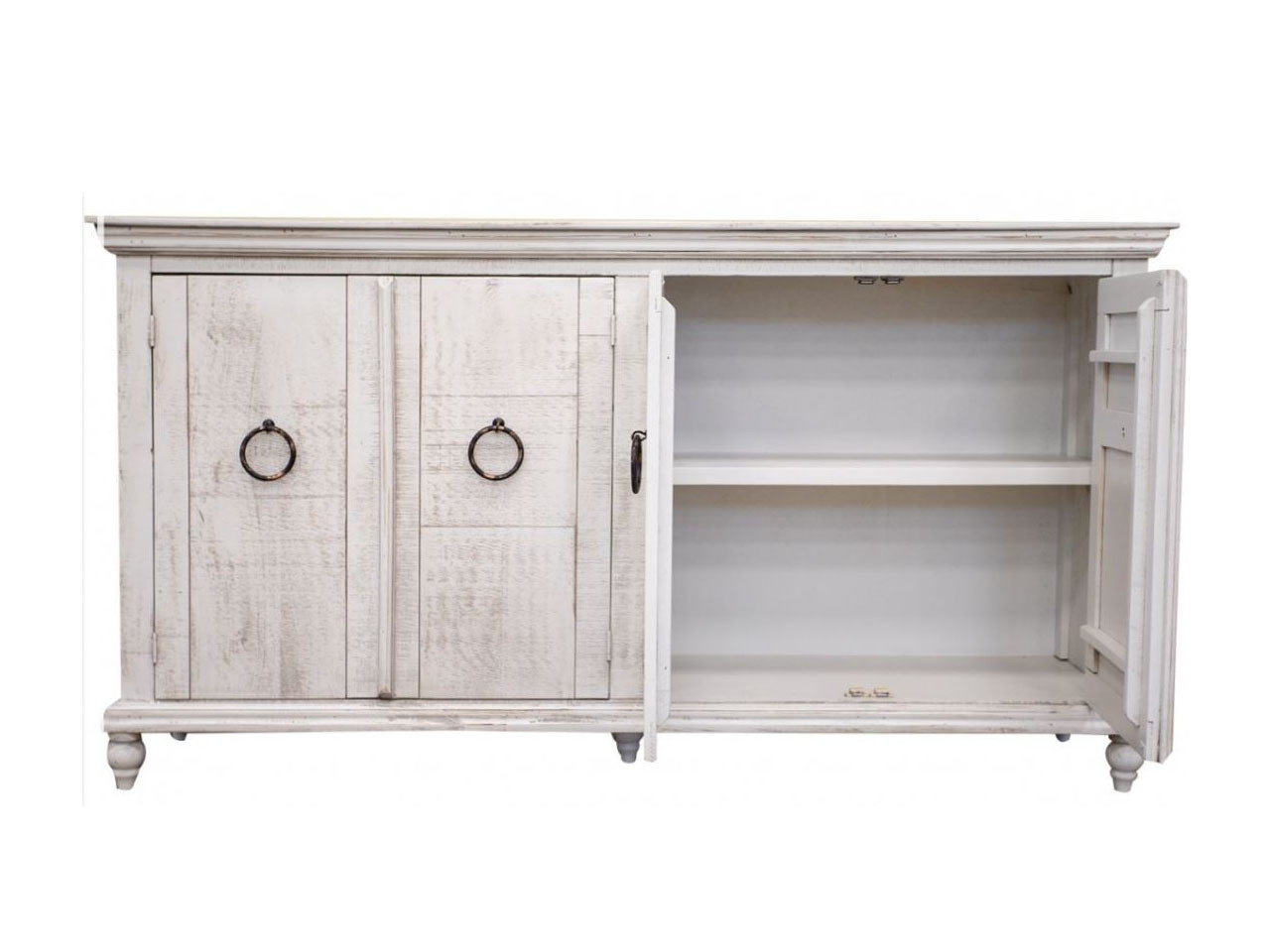 Capri 2 tone Console with 4 doors and Hutch