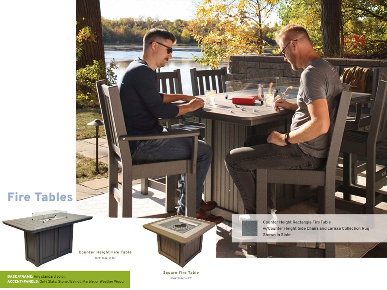 Fire table Collection- Outdoor bar and barstools