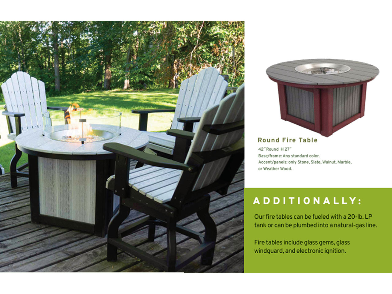 Fire table Collection- Outdoor bar and barstools