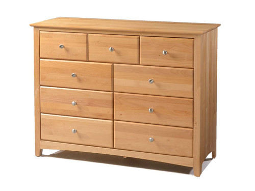 Shaker 10 Drawer Dresser with Extra Deep Bottom Drawers