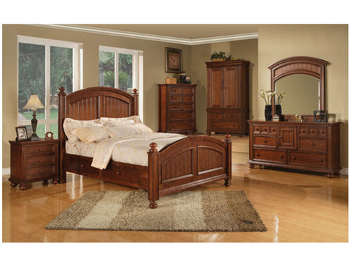 Cape Cod Panel Bed, Chocolate