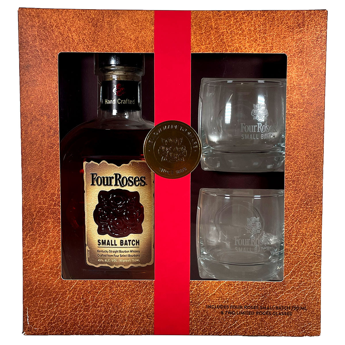 Four Roses Small Batch Bourbon Gift Pack With Glasses - Holiday Wine Cellar