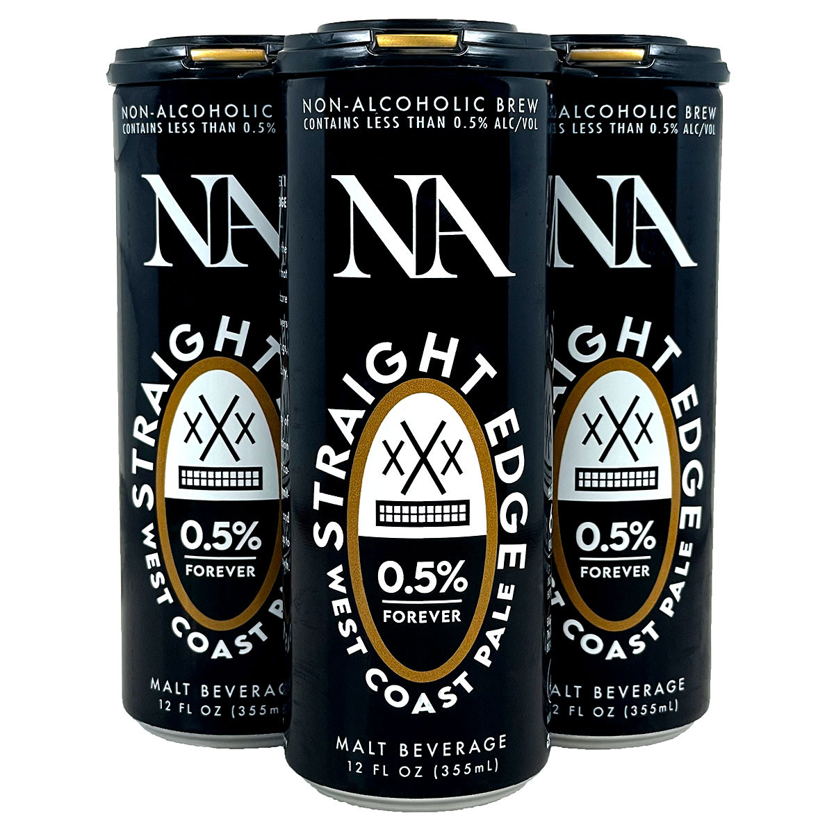 NA Straight Edge West Coast Pale Non-Alcoholic Brew 4-Pack Can