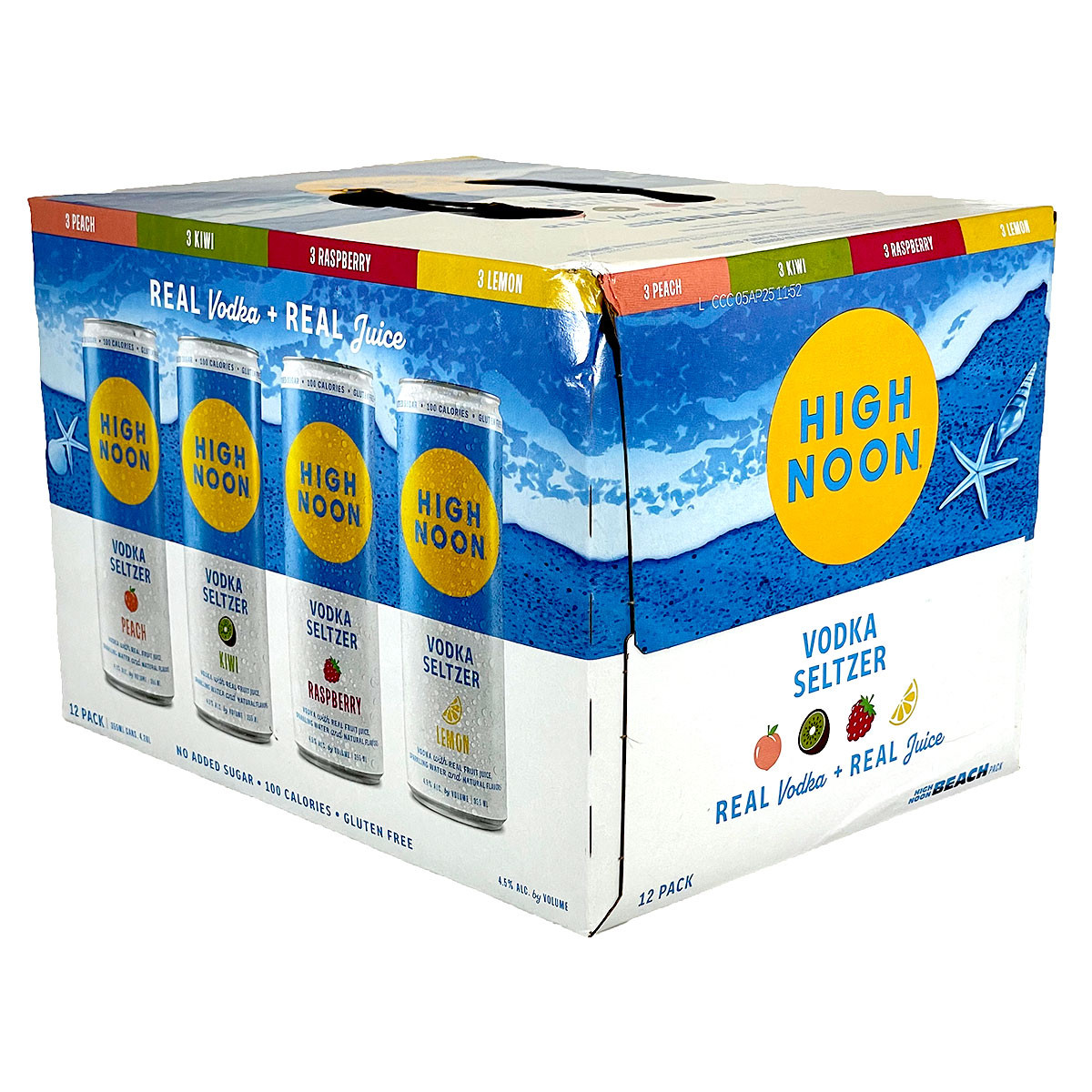 High Noon Vodka Seltzer Beach Variety 12-Pack Can