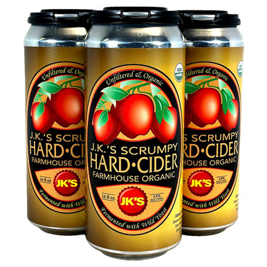 JK's Scrumpy Farmhouse Organic Hard Cider 4-Pack Can