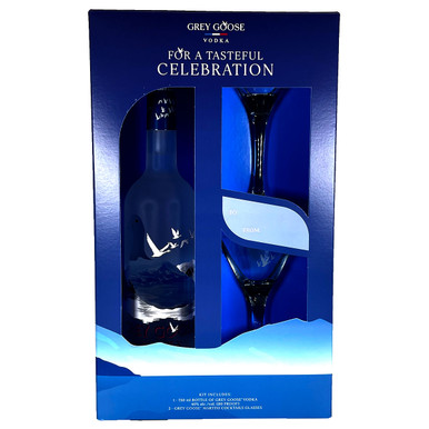 Grey Goose Vodka Gift Pack With 2 Martini Glasses