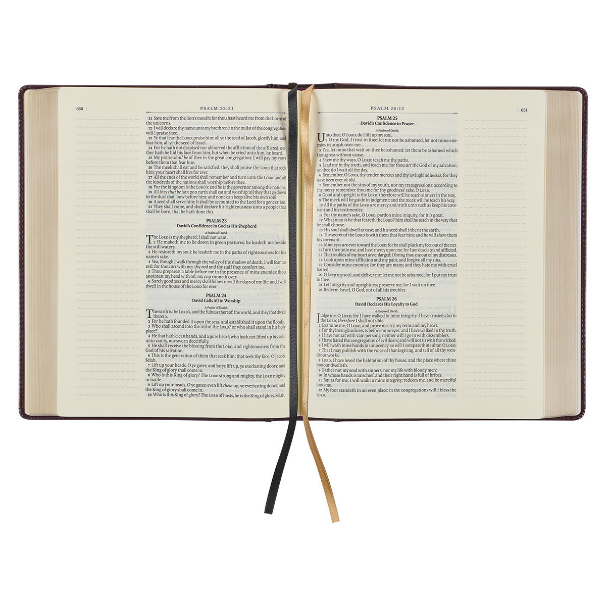KJV Note-Taking Bible - Large Print - Faux Leather Hardcover - Burgundy