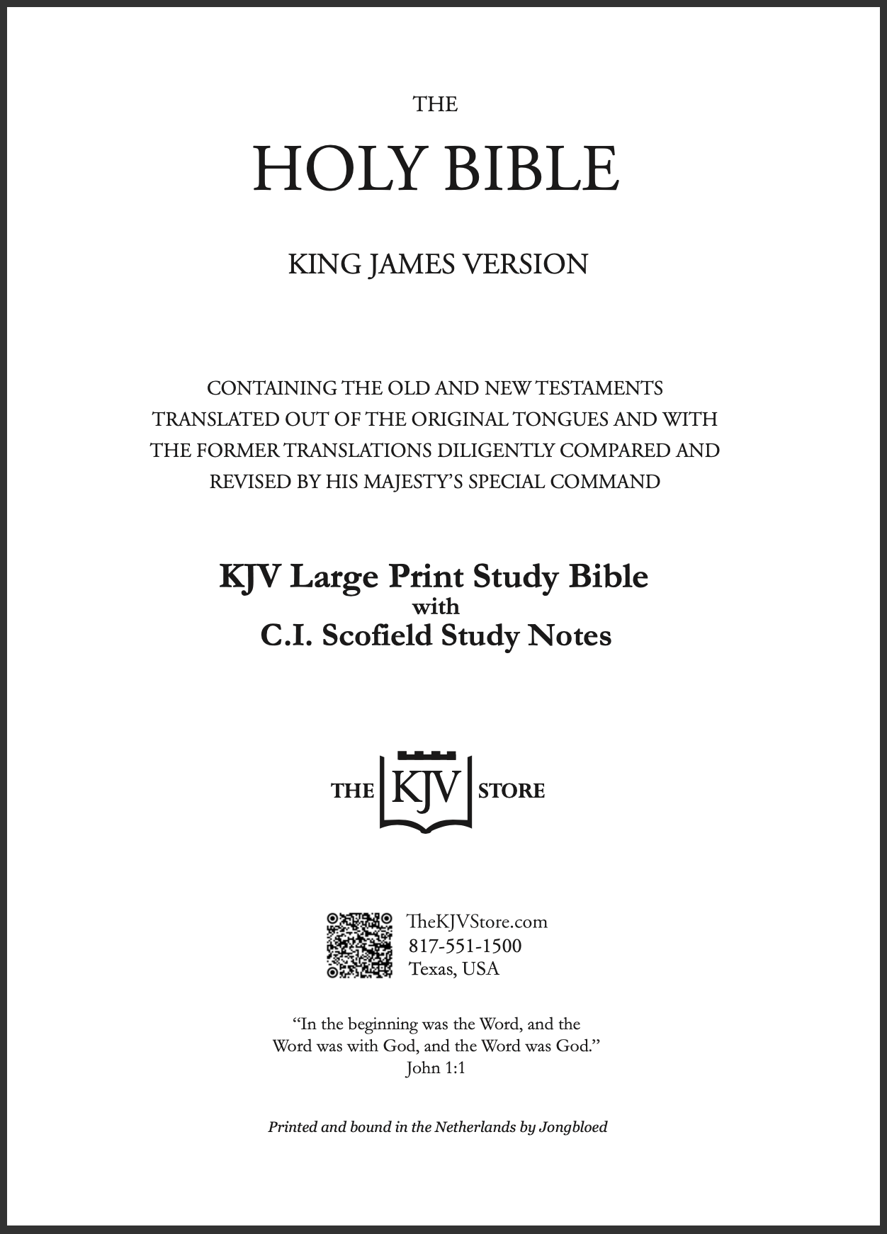 KJV Scofield Study Bibles | Scofield Reference Bibles