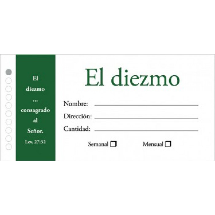 Spanish Offering Envelopes - El Diezmo (Tither) - The KJV Store