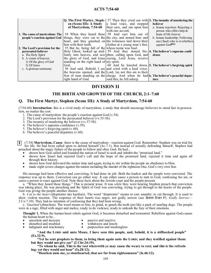 KJV Preacher's Outline & Sermon Bible - Acts - The KJV Store