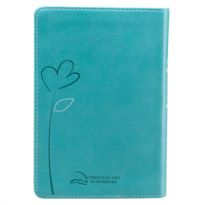 KJV Compact Bible - Turquoise and Red - The KJV Store