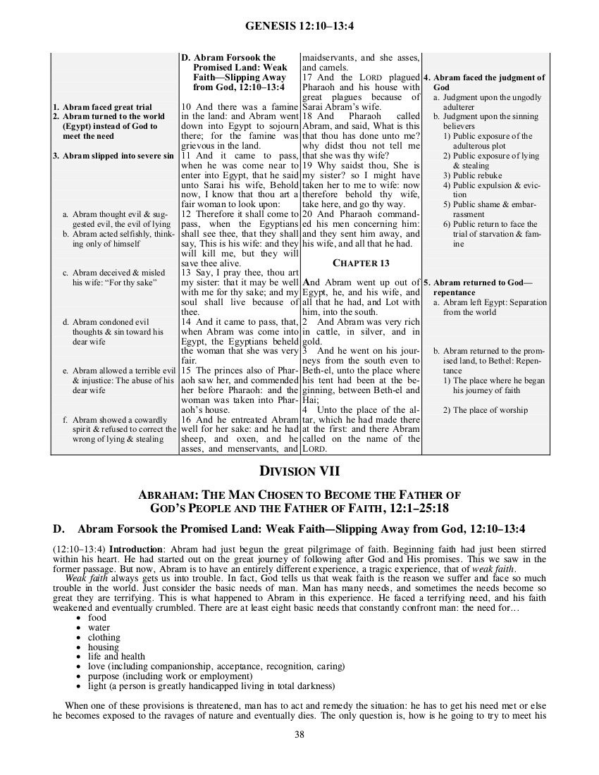 KJV Preacher's Outline & Sermon Bible - Genesis 2: Chapters 12-50