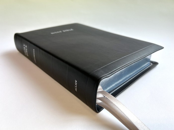 KJV Allan Longprimer Sovereign Edition - Black Meriva Calfskin - Silver ...