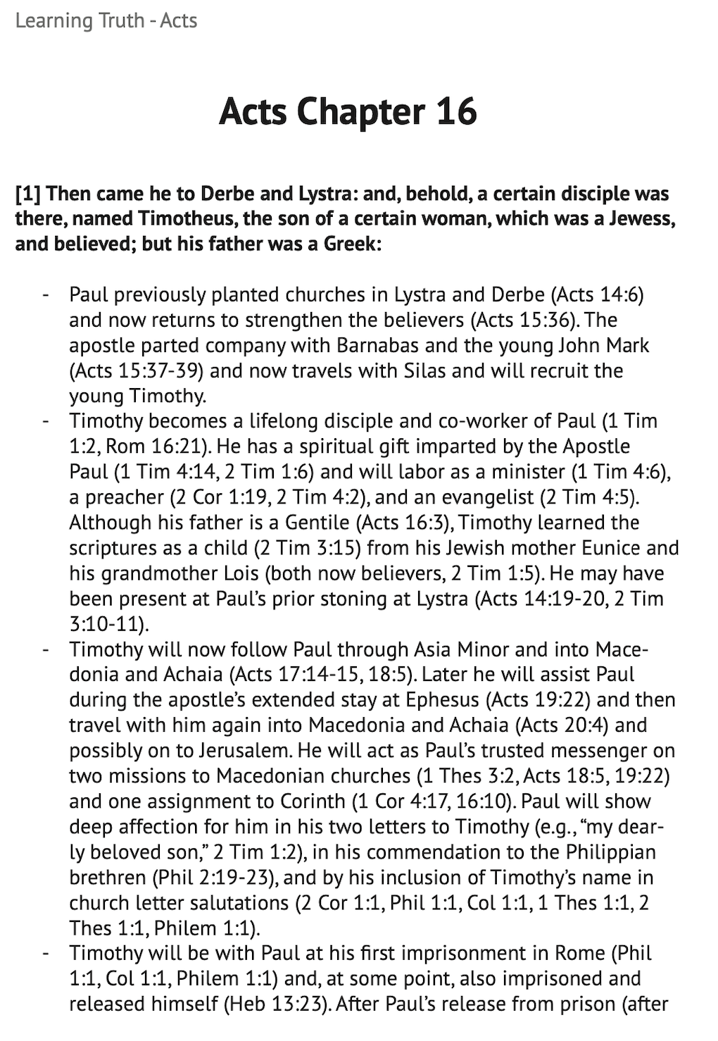 Learning Truth: Acts (A concise guide to the King James Bible)