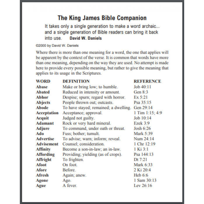The King James Bible Companion - The KJV Store