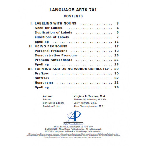 7th Grade - Alpha & Omega LIFEPAC Homeschool Curriculum - The KJV Store