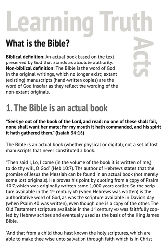 Learning Truth: Acts (A concise guide to the King James Bible)