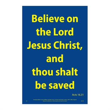 KJV Scripture Verse Poster - Acts 16:31