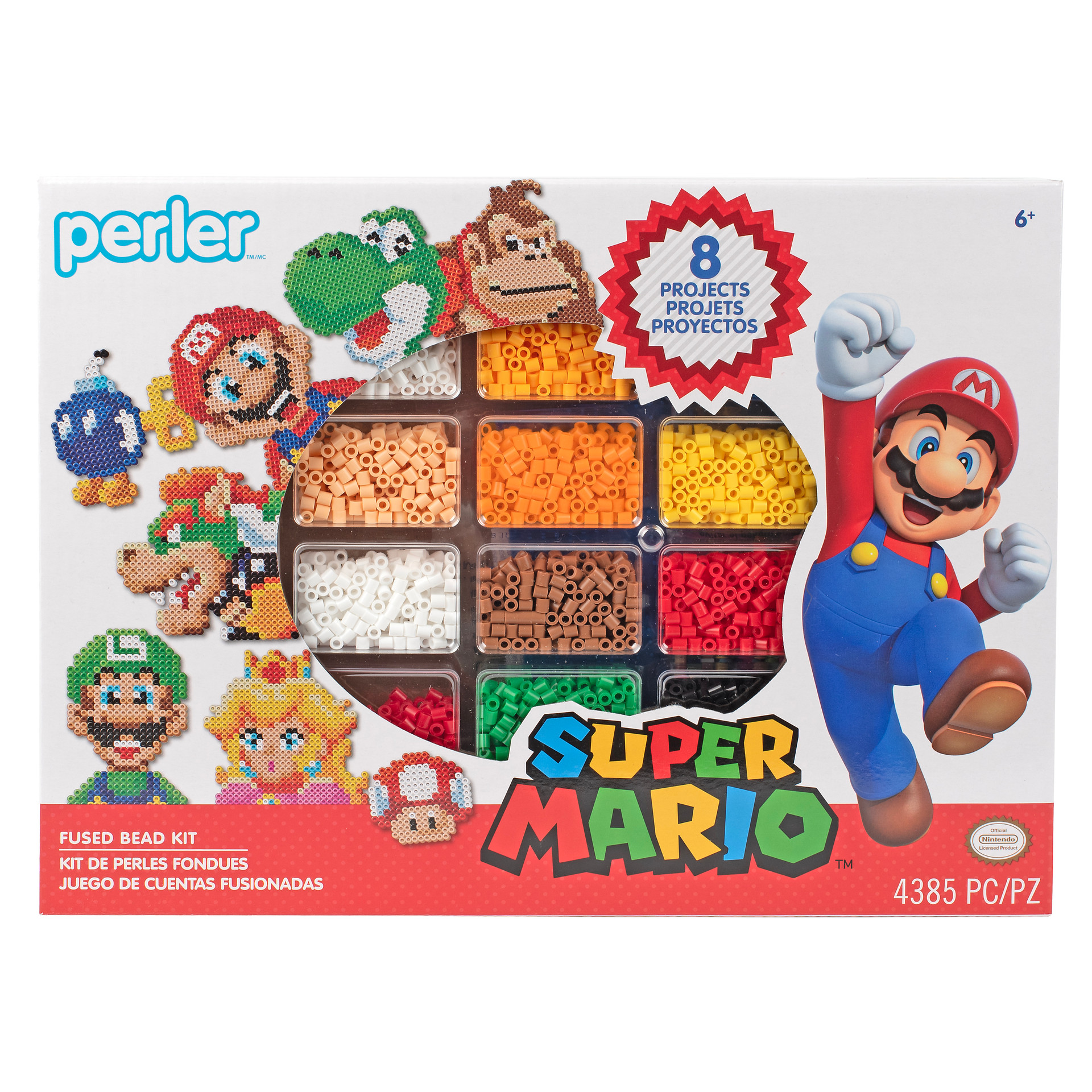Perler Nintendo Super Mario Fused Bead Deluxe Box Kit | Perler