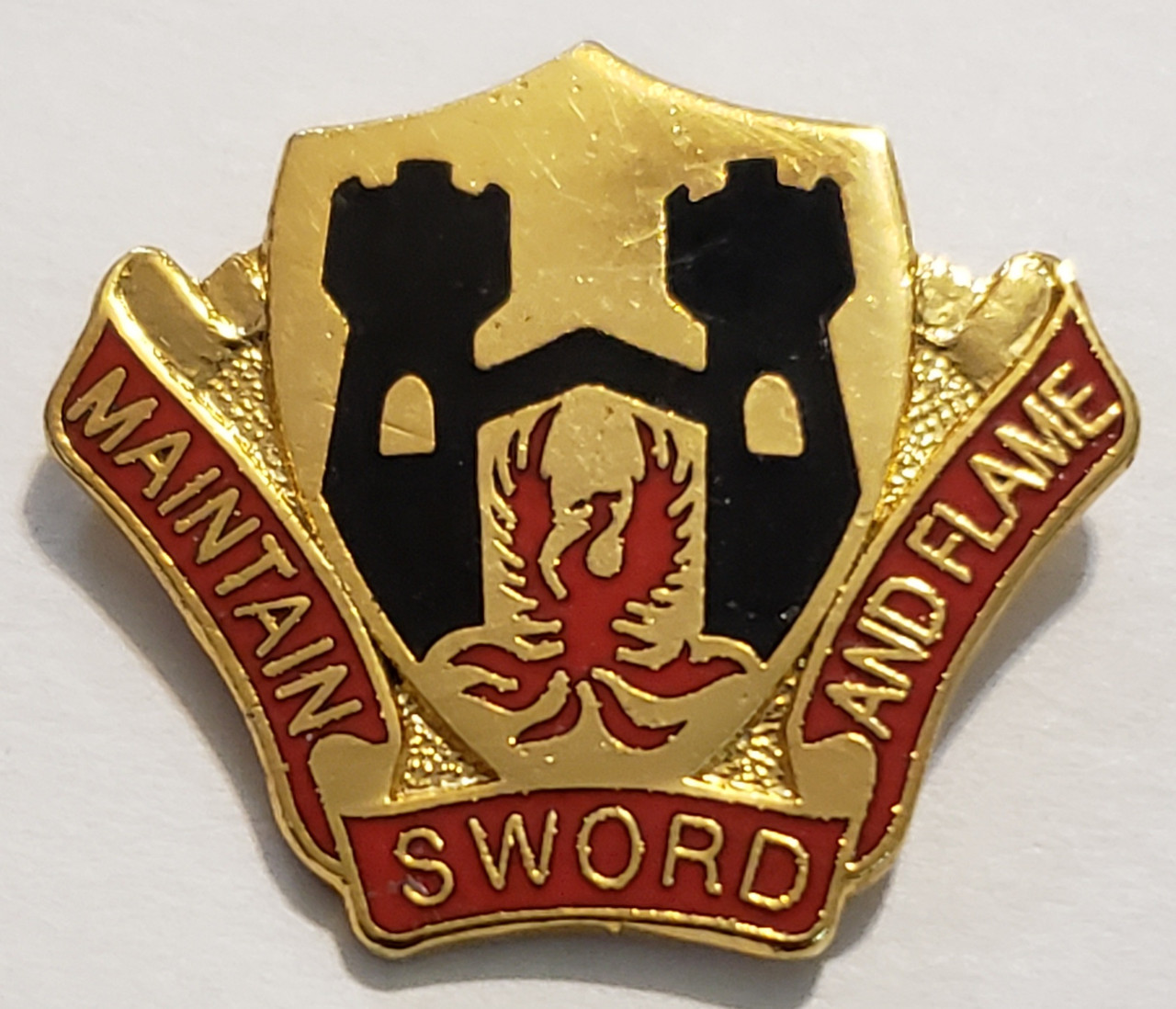 284th Support Battalion Unit Crest (Maintain Sword And Flame)