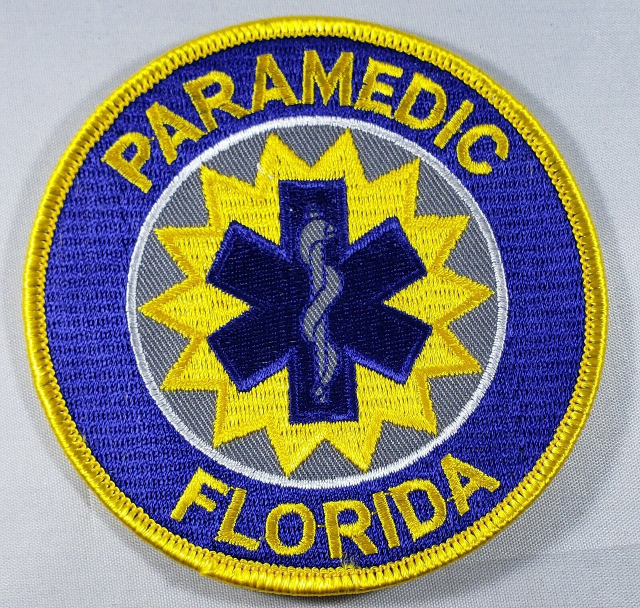 Paramedic Florida Gold Border Patch