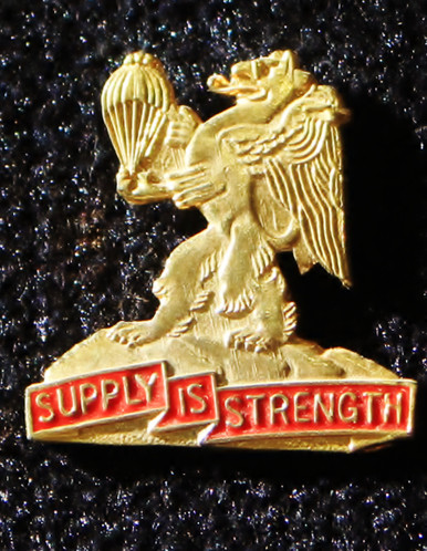 407th Support Battalion (Left) Unit Crest (Supply Is Strength)