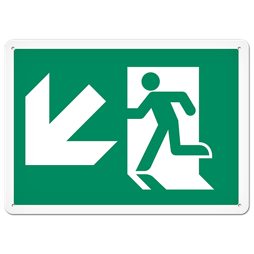 Fire Signs - Running Man Exit Sign DFS133V/DFS133VG/DFS133P/DFS133PG