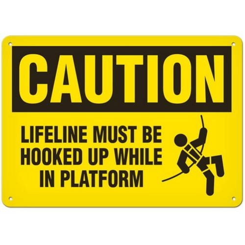 OSHA Safety Sign | Caution Lifeline | INCOM SS2009V, SS2009A, SS2009P ...
