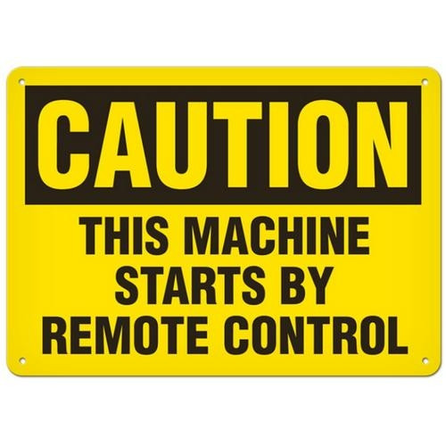 OSHA Safety Sign | Caution Machine Strt | INCOM SS2032V, SS2032A ...