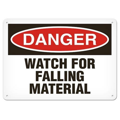 OSHA Safety Sign | Danger Falling Material | INCOM SA1149V, SA1149P ...