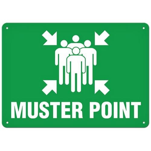 OSHA Safety Sign | Muster Point | INCOM SS5052V, SS5052A, SS5052P ...