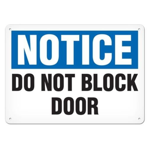 OSHA Safety Sign | Notice Door Closed | INCOM SS4044V, SS4044A, SS4044P ...