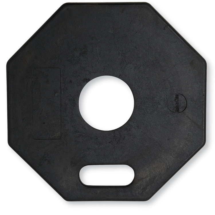 11 lb Black Rubber Octagon Delineator Base BK328P