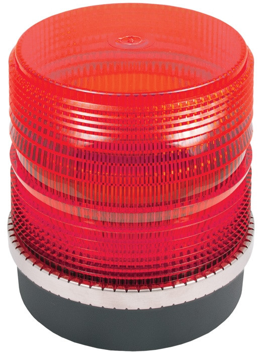 Red Medium Profile Fleet LED Beacon Permanent Mount - Lens: Red - S ...